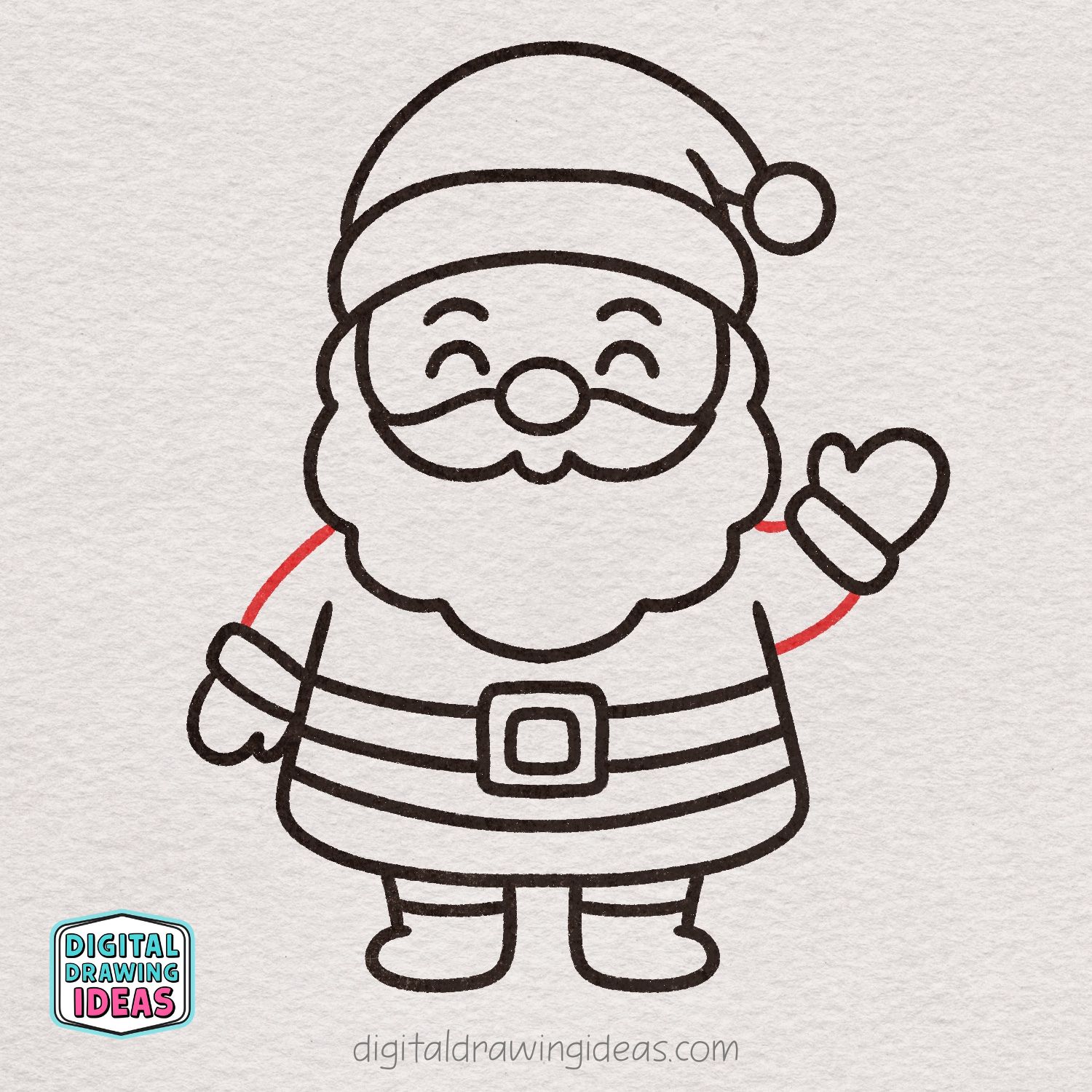 How to Draw Santa Claus - Digital Drawing Ideas