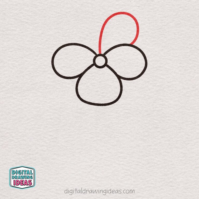 How to Draw a Violet Flower - Digital Drawing Ideas