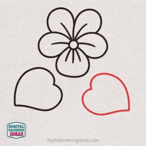 How to Draw a Violet Flower - Digital Drawing Ideas
