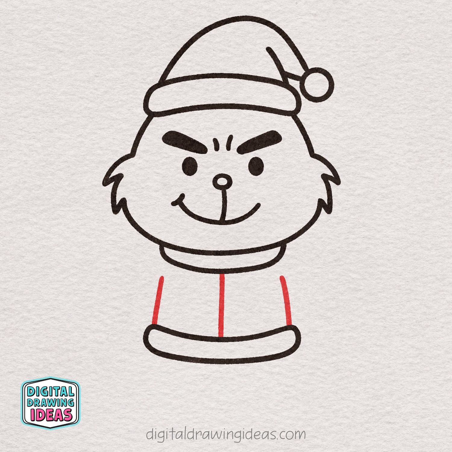 How to Draw The Grinch - Digital Drawing Ideas