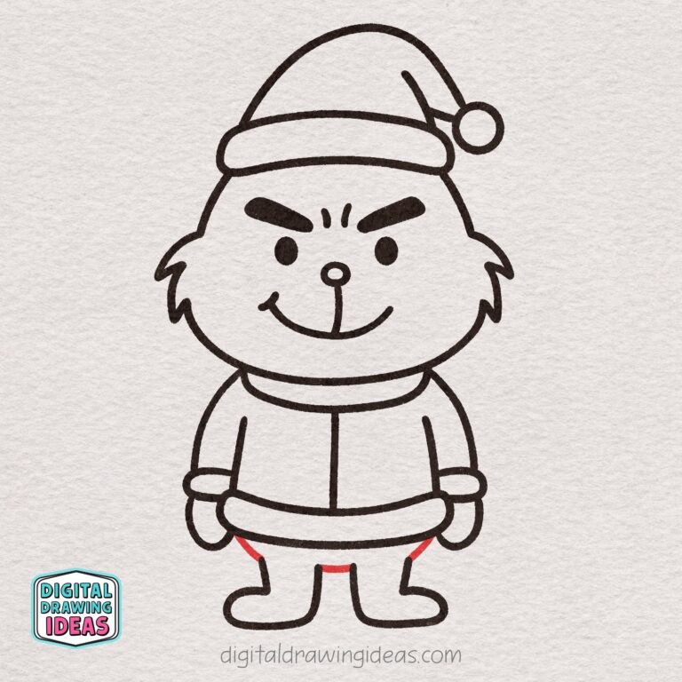 How to Draw The Grinch - Digital Drawing Ideas
