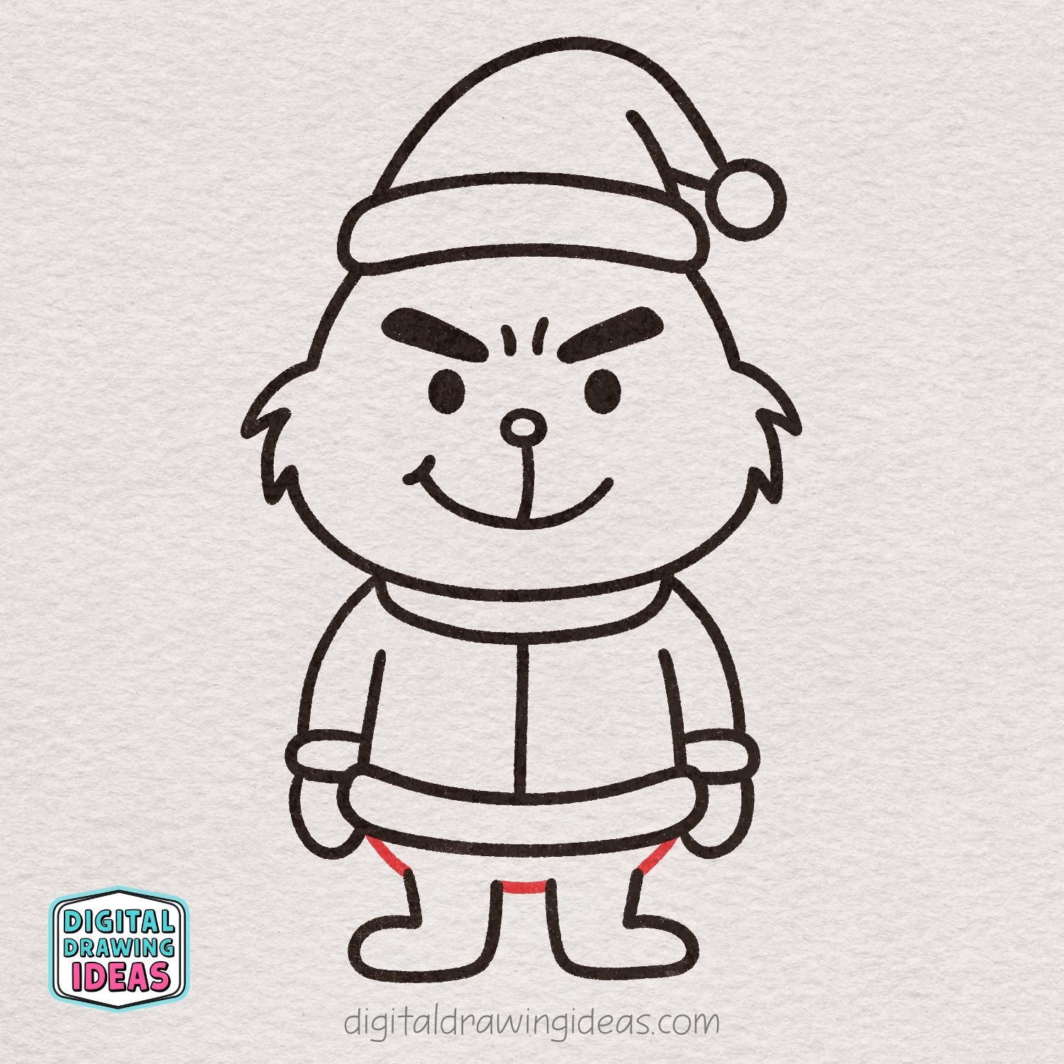 How to Draw The Grinch - Digital Drawing Ideas