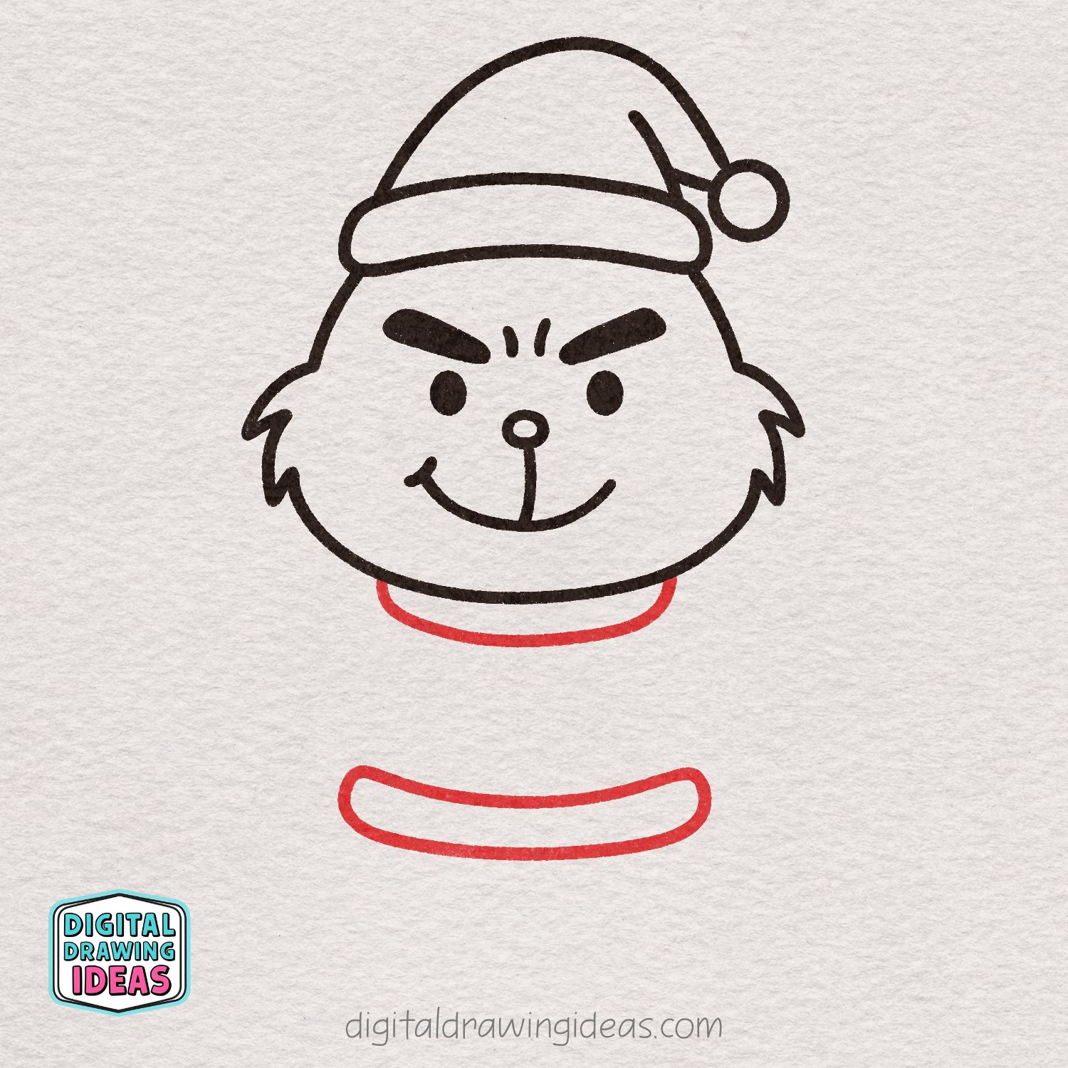 How to Draw The Grinch - Digital Drawing Ideas