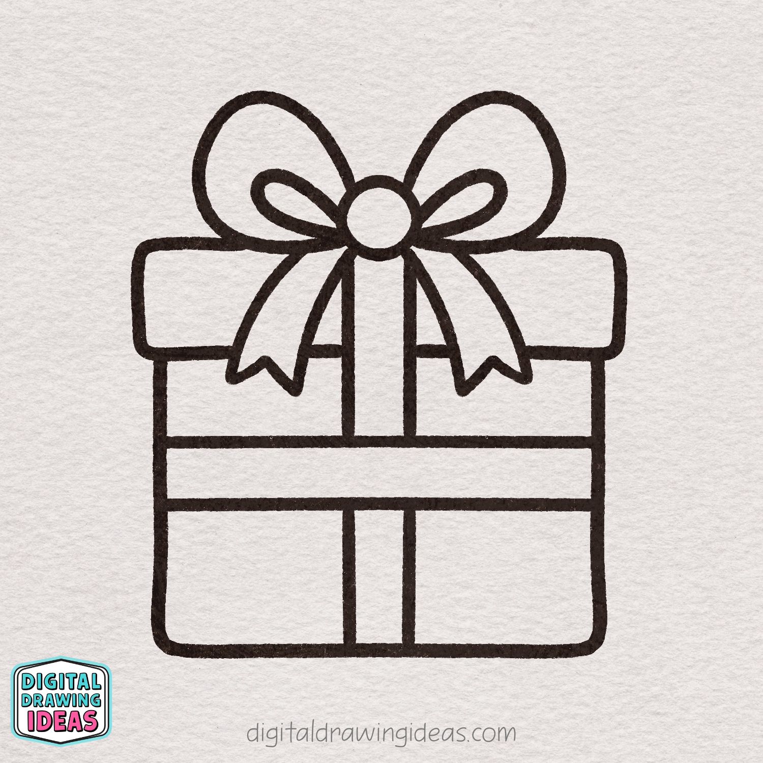 How to Draw a Christmas Present - Digital Drawing Ideas