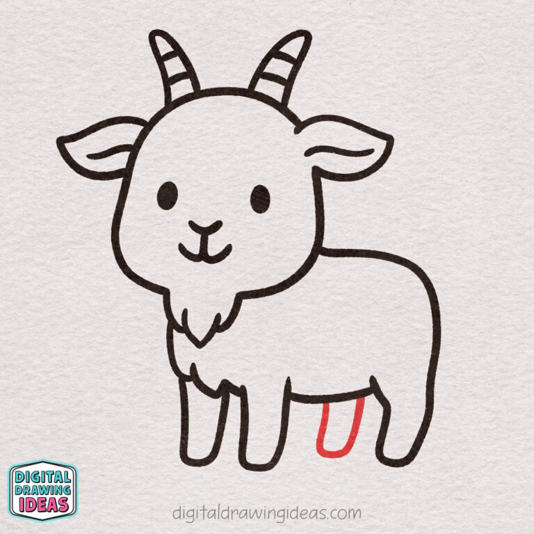 How to Draw a Goat - Digital Drawing Ideas