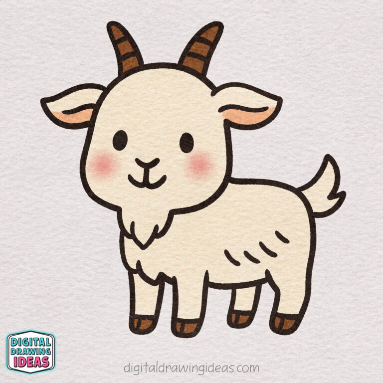 How to Draw a Goat - Digital Drawing Ideas