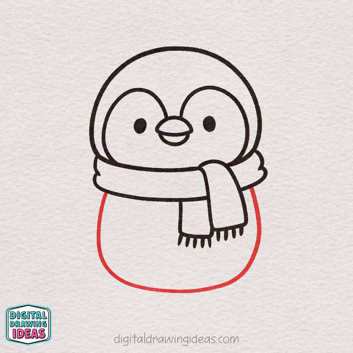 How to Draw a Penguin - Digital Drawing Ideas