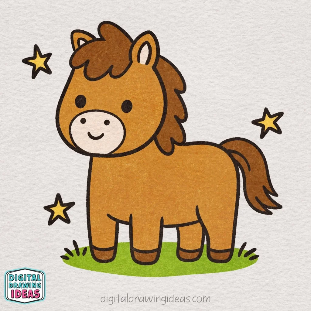 How to Draw a Horse - Digital Drawing Ideas