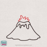 How to Draw a Volcano - Digital Drawing Ideas