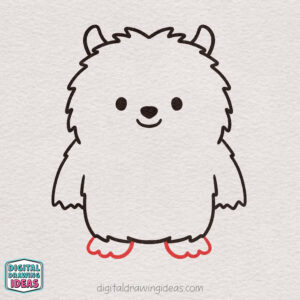 How to Draw a Yeti - Digital Drawing Ideas