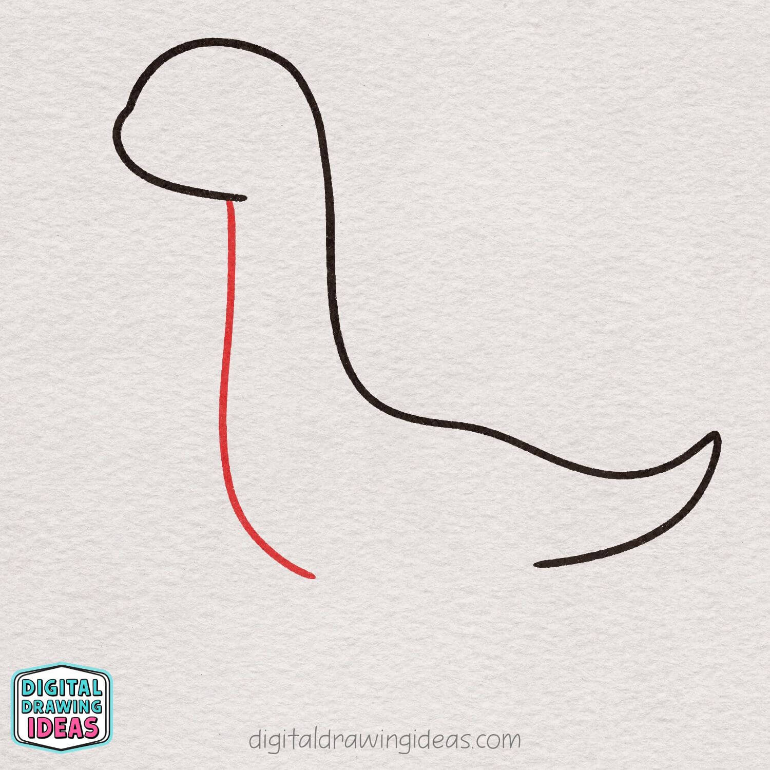 How to Draw a Dinosaur - Digital Drawing Ideas