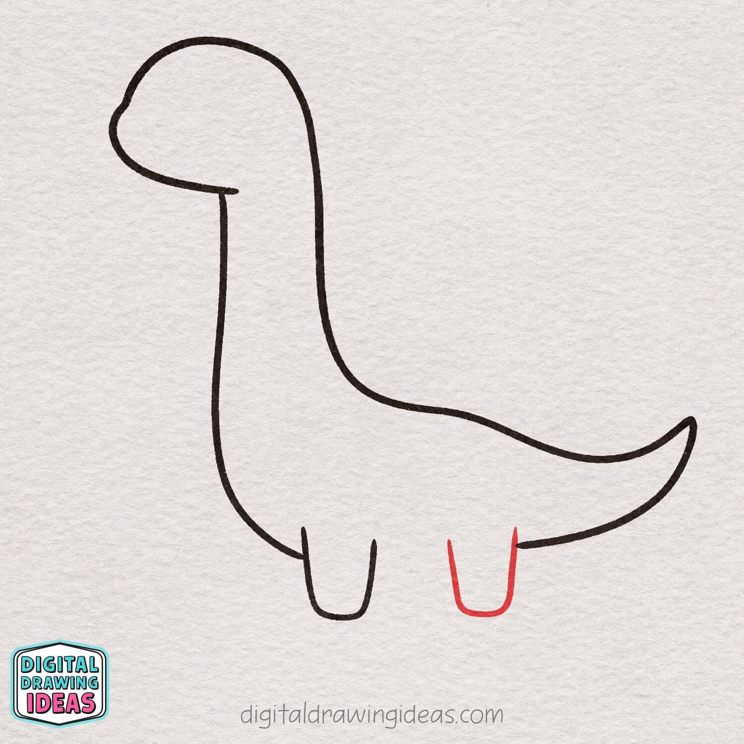 How to Draw a Dinosaur - Digital Drawing Ideas