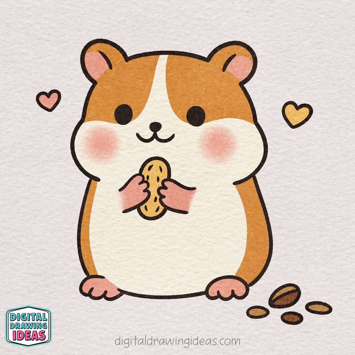 How to Draw a Hamster - Digital Drawing Ideas