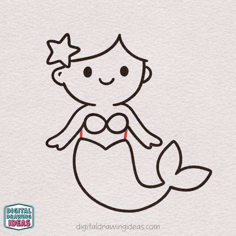 How to Draw a Mermaid - Digital Drawing Ideas