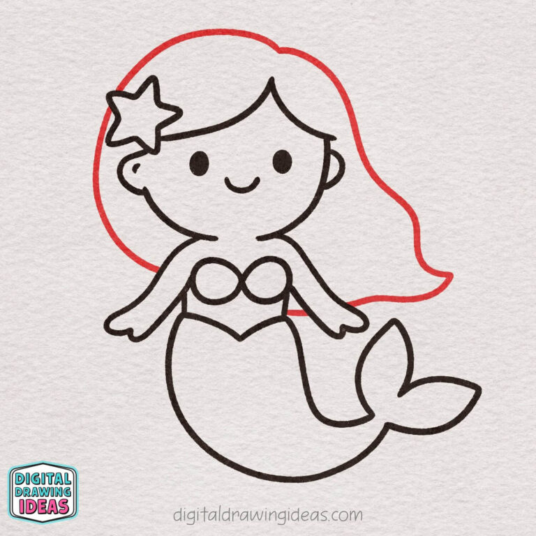 How to Draw a Mermaid - Digital Drawing Ideas