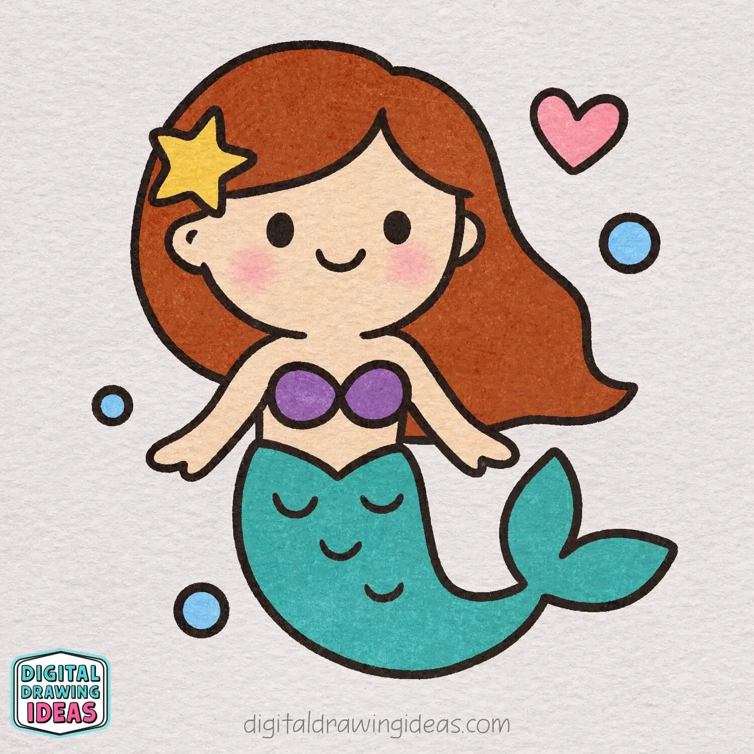 How to Draw a Mermaid - Digital Drawing Ideas