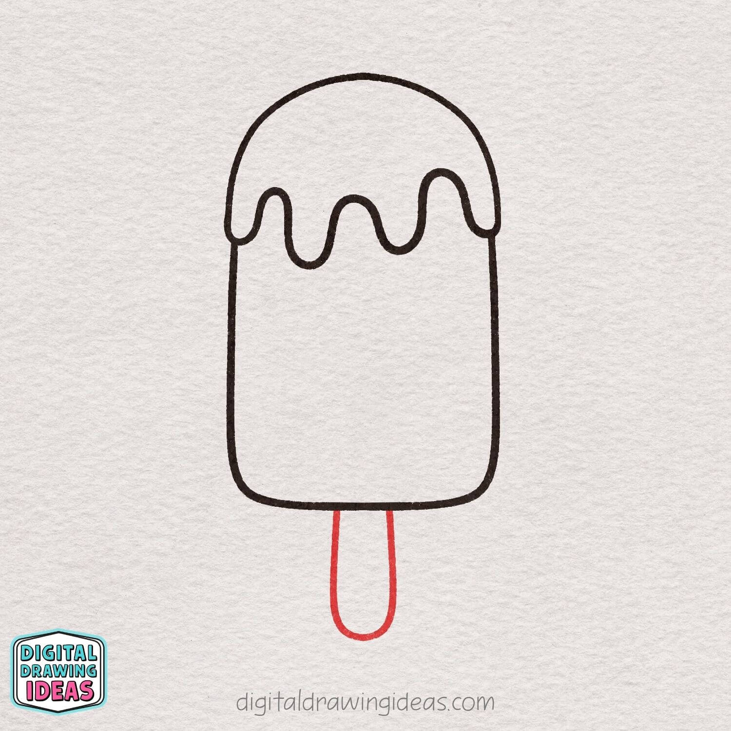 How to Draw a Popsicle - Digital Drawing Ideas