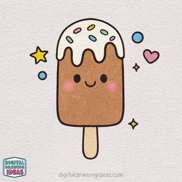 How to Draw a Popsicle - Digital Drawing Ideas